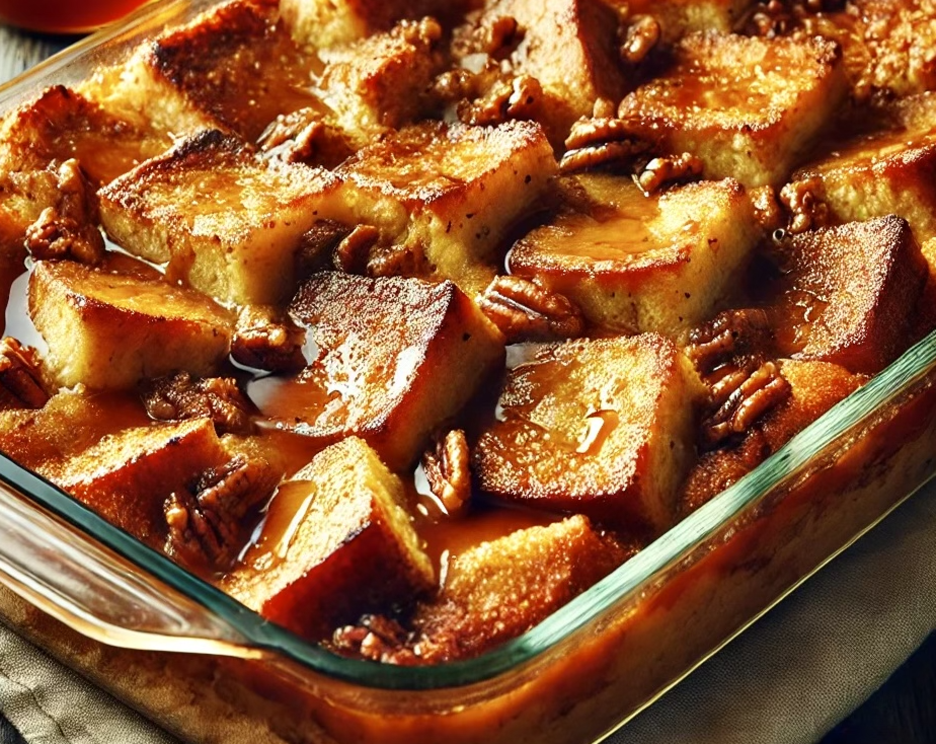 Bourbon Bread Pudding French Toast Casserole - langstonliving.com